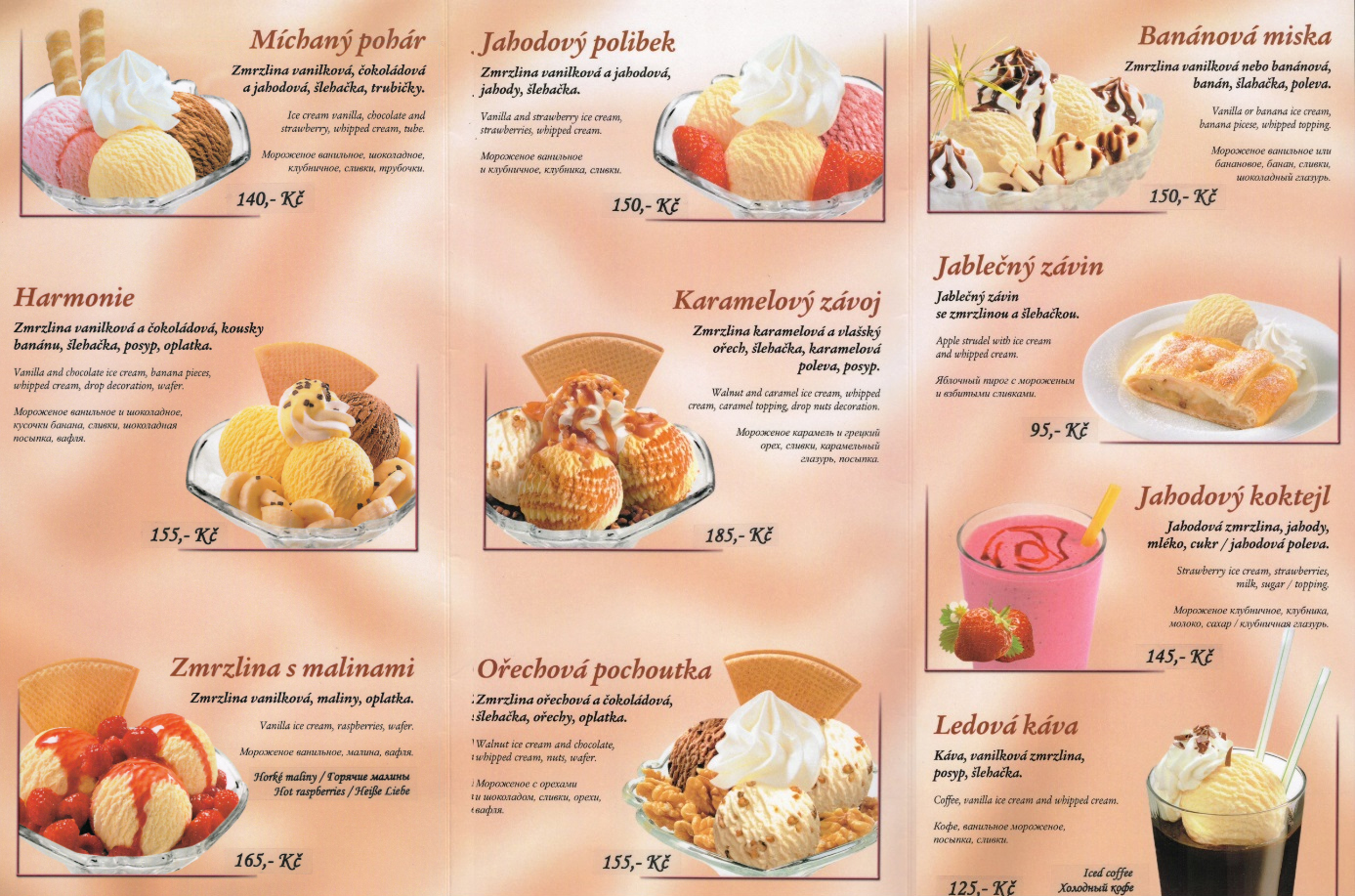 Sample Dessert Menu List